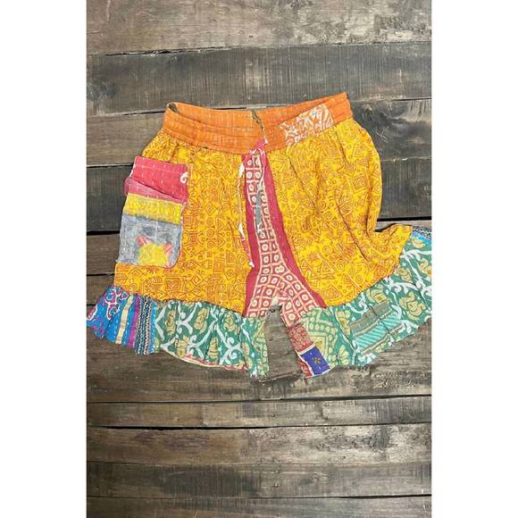 JADED GYPSY | Shorts | New Jaded Gypsy Kantha Sunrise Shorts In Yellow ...